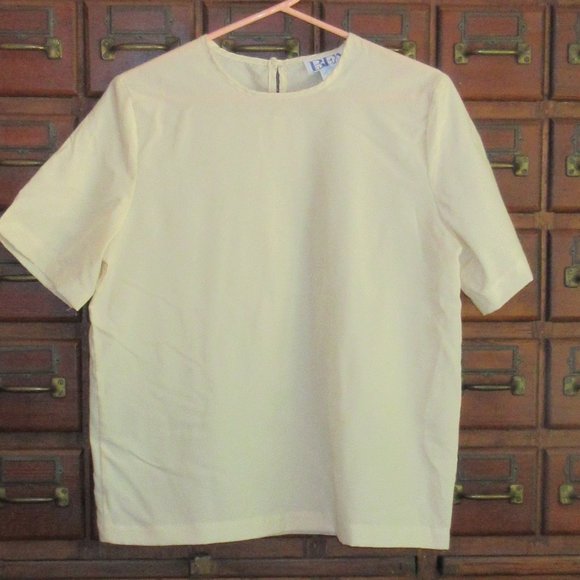 BFA CLASSICS | Tops | Medium Pale Yellow Polyester Shell Top Blouse ...